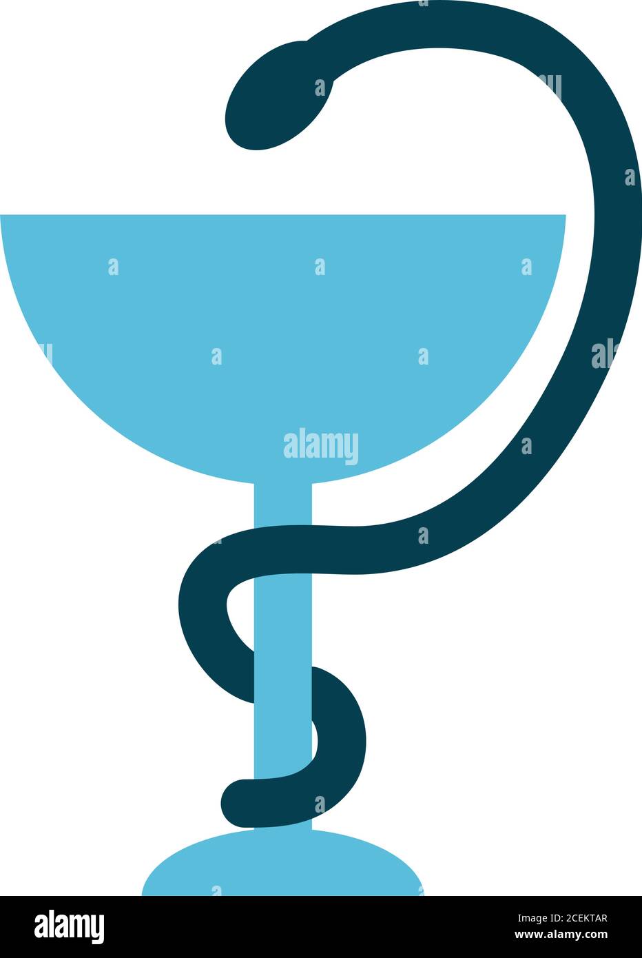 Pharmacy Snake Symbol icon over white background, flat style, vector ...