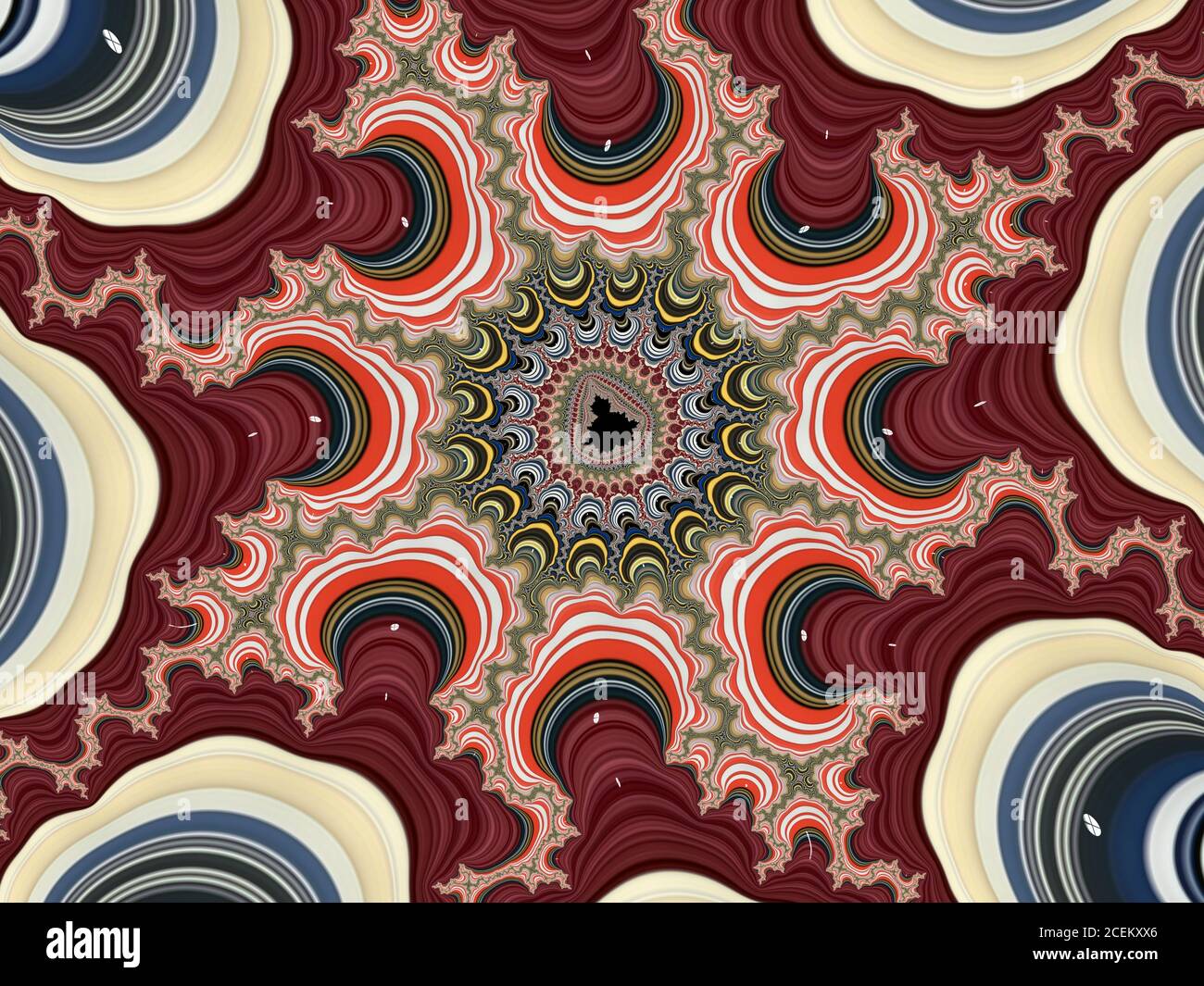 Fractal illustration of different shapes and colors Stock Photo - Alamy