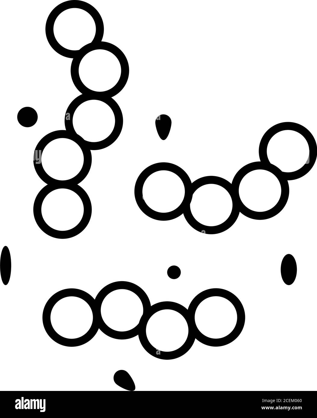 chemical bonds icon over white background, line style, vector ...