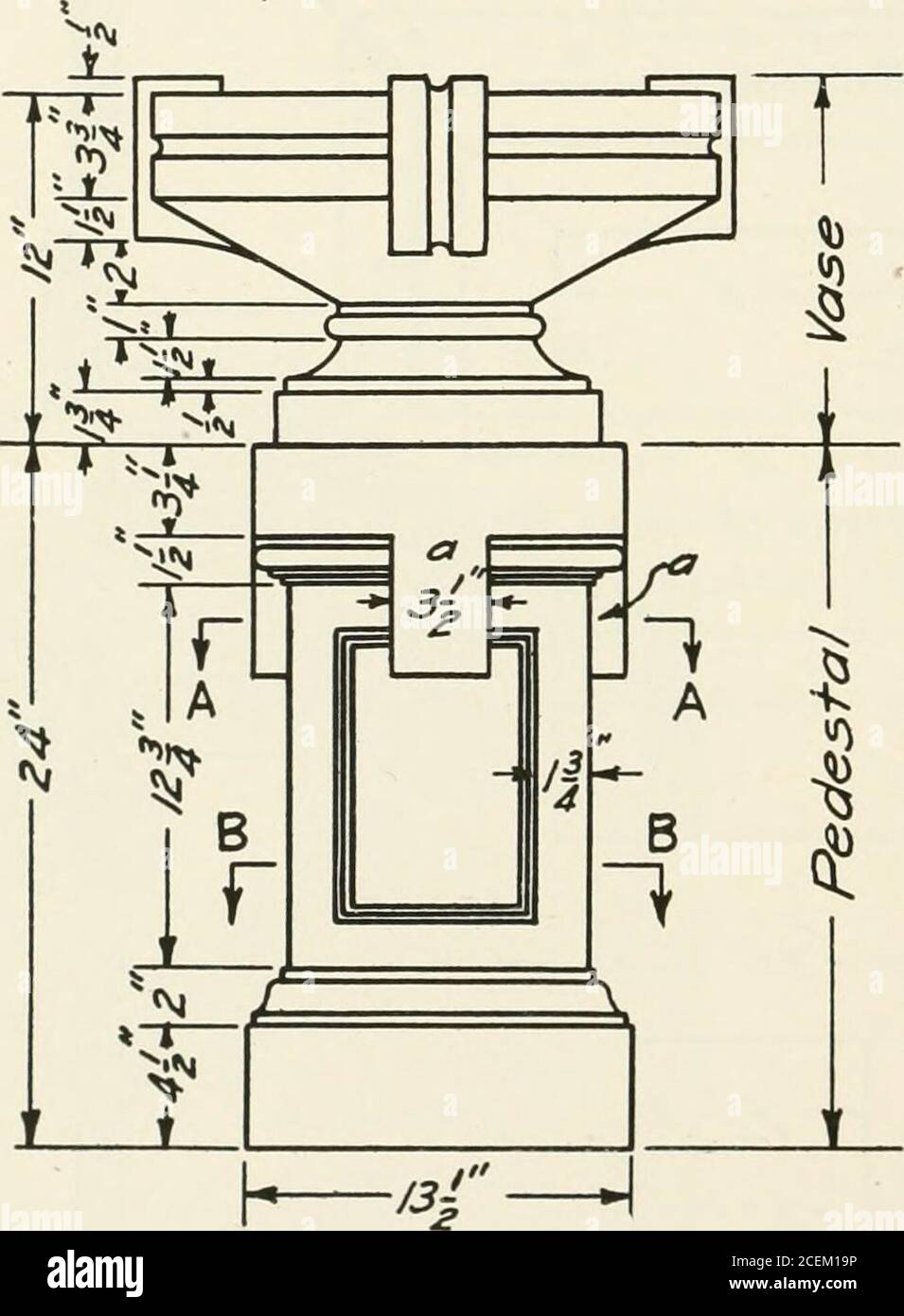 . Practical concrete work for the school and home. Top View of Vase ...