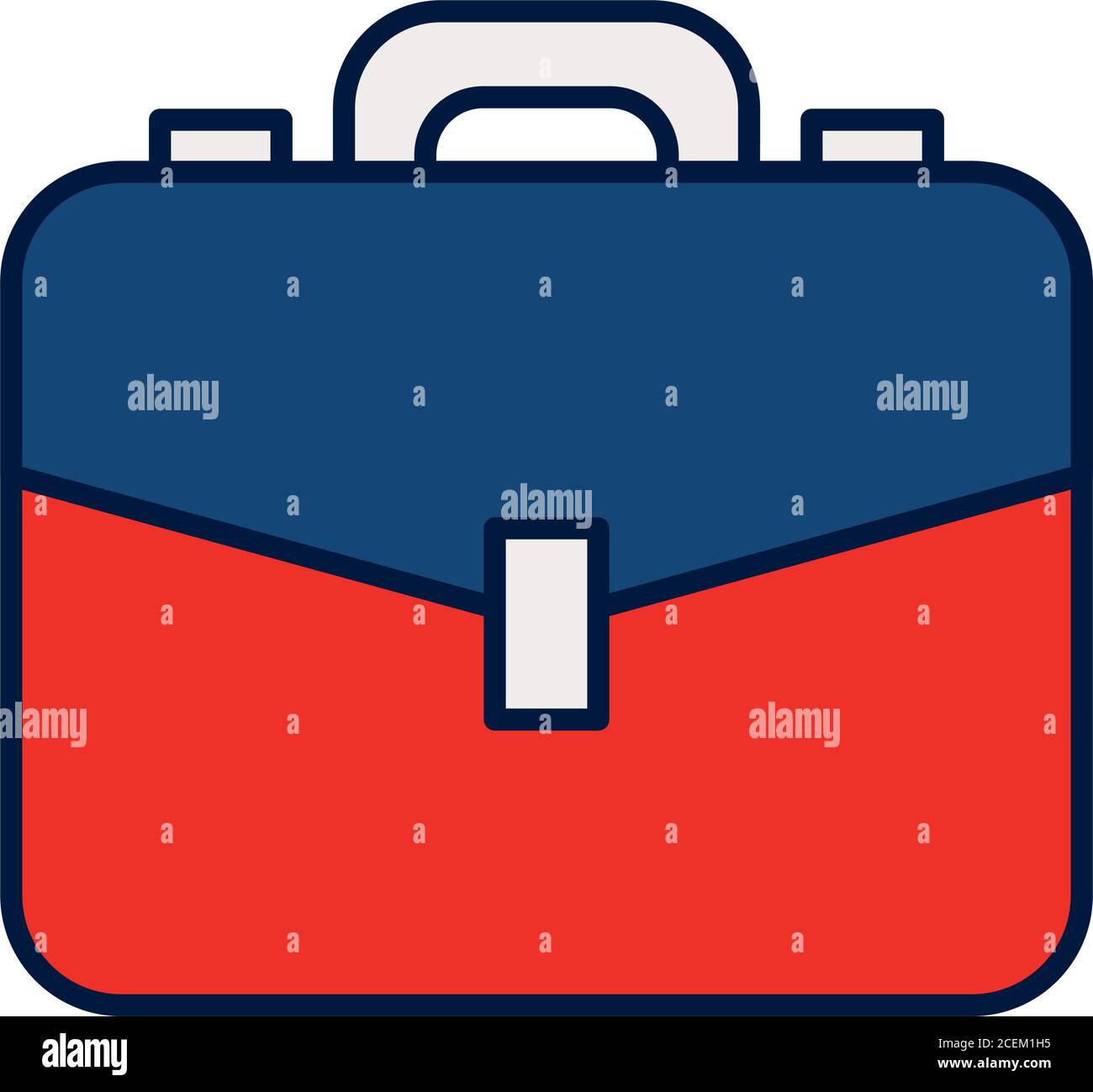 business portfolio icon over white background, line and fill style ...