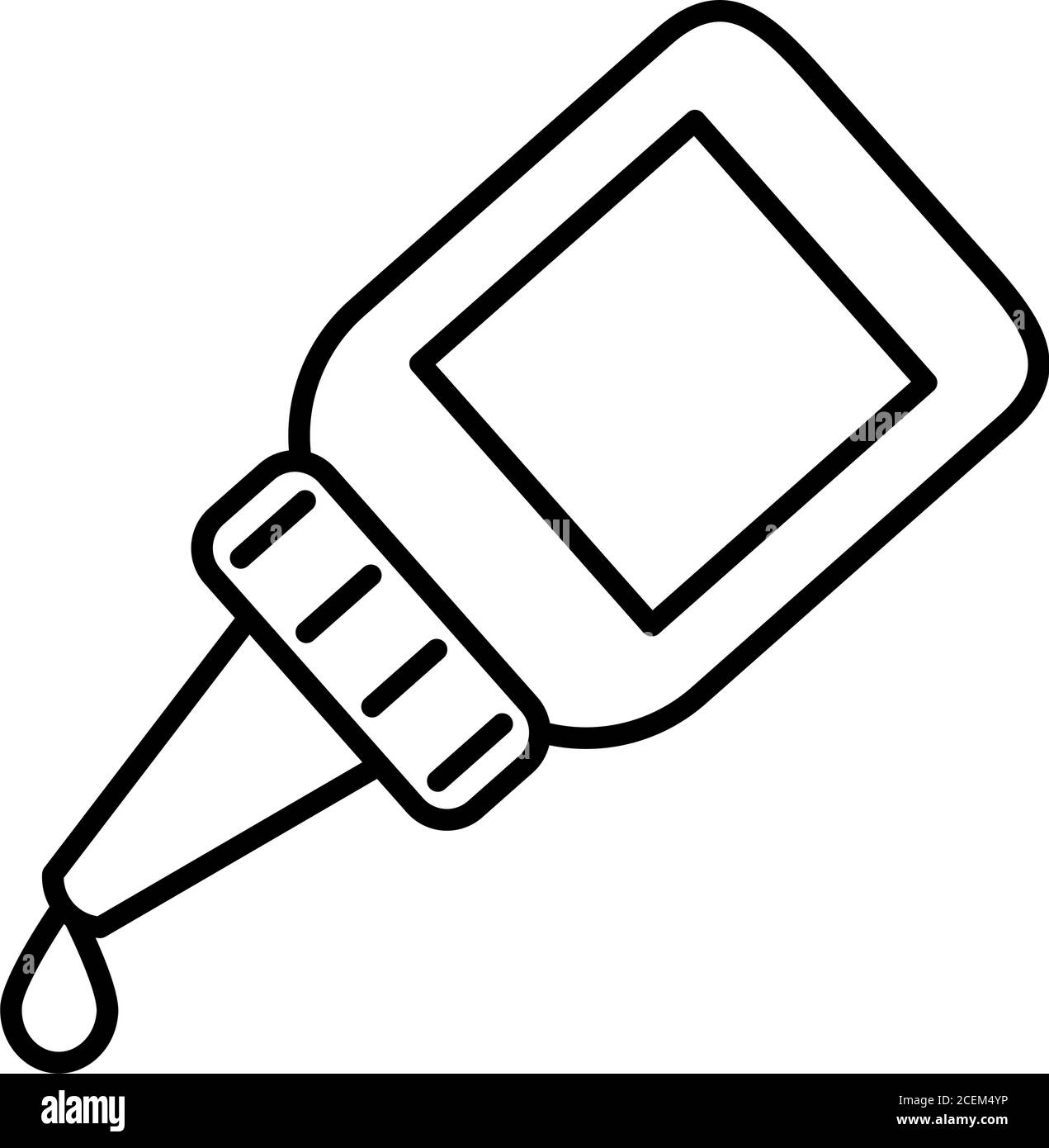 eye drops bottle icon over white background, line style, vector ...