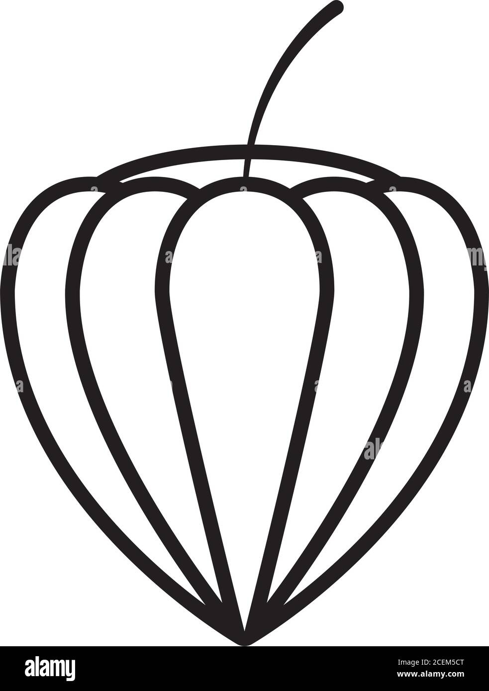 fig fruit icon over white background, line style, vector illustration ...