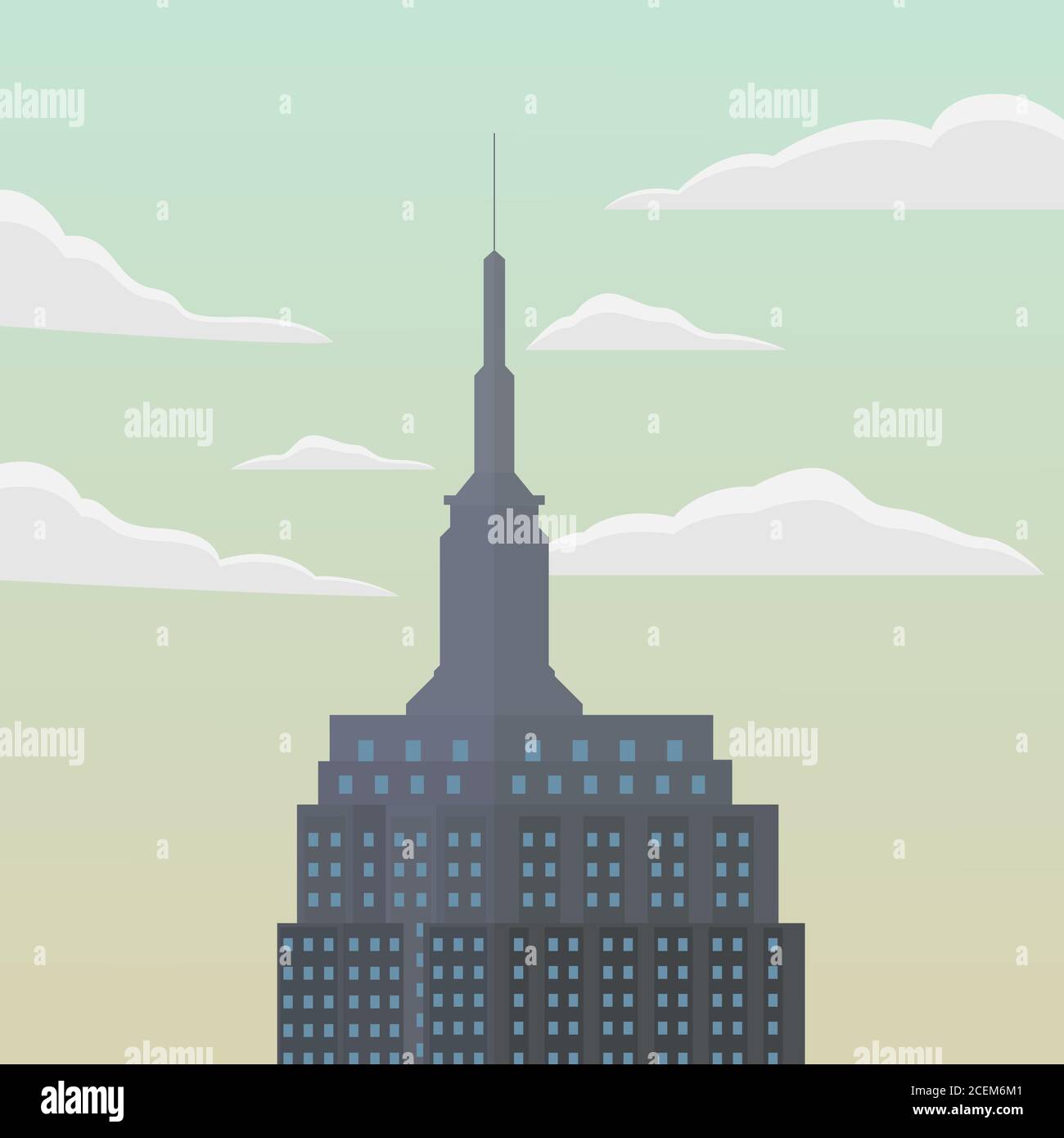 The empire state building construction Stock Vector Images - Alamy