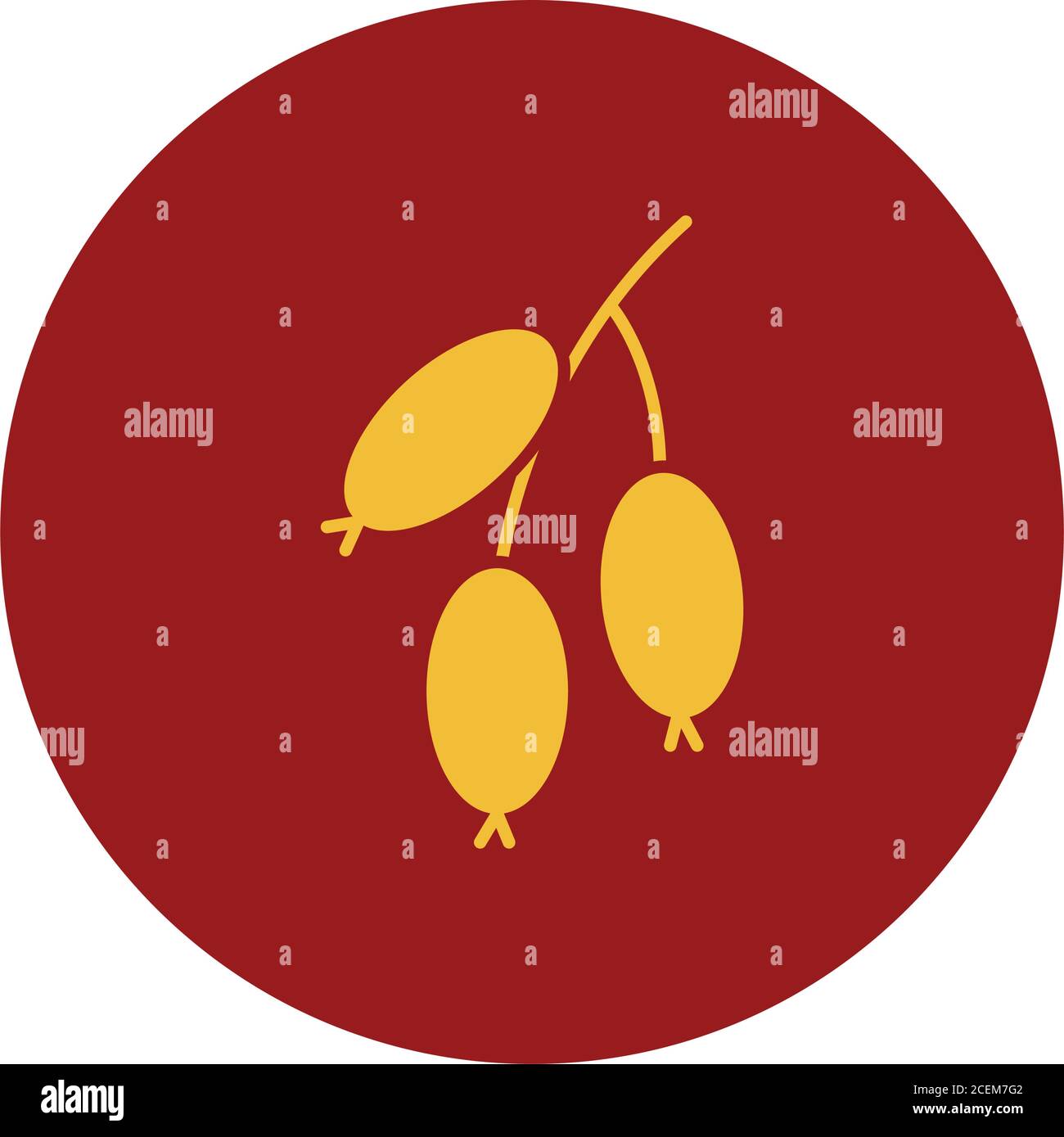 goji berry icon over white background, block style, vector illustration ...