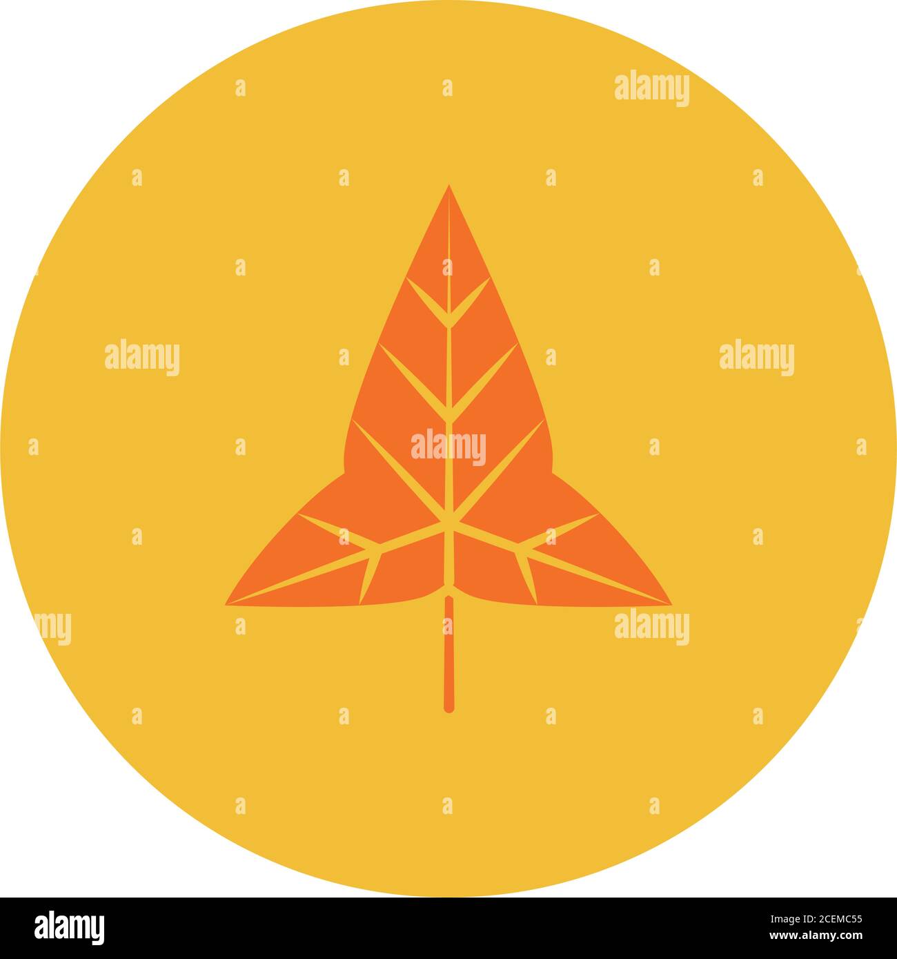 dry leaf icon over white background, block style, vector illustration ...