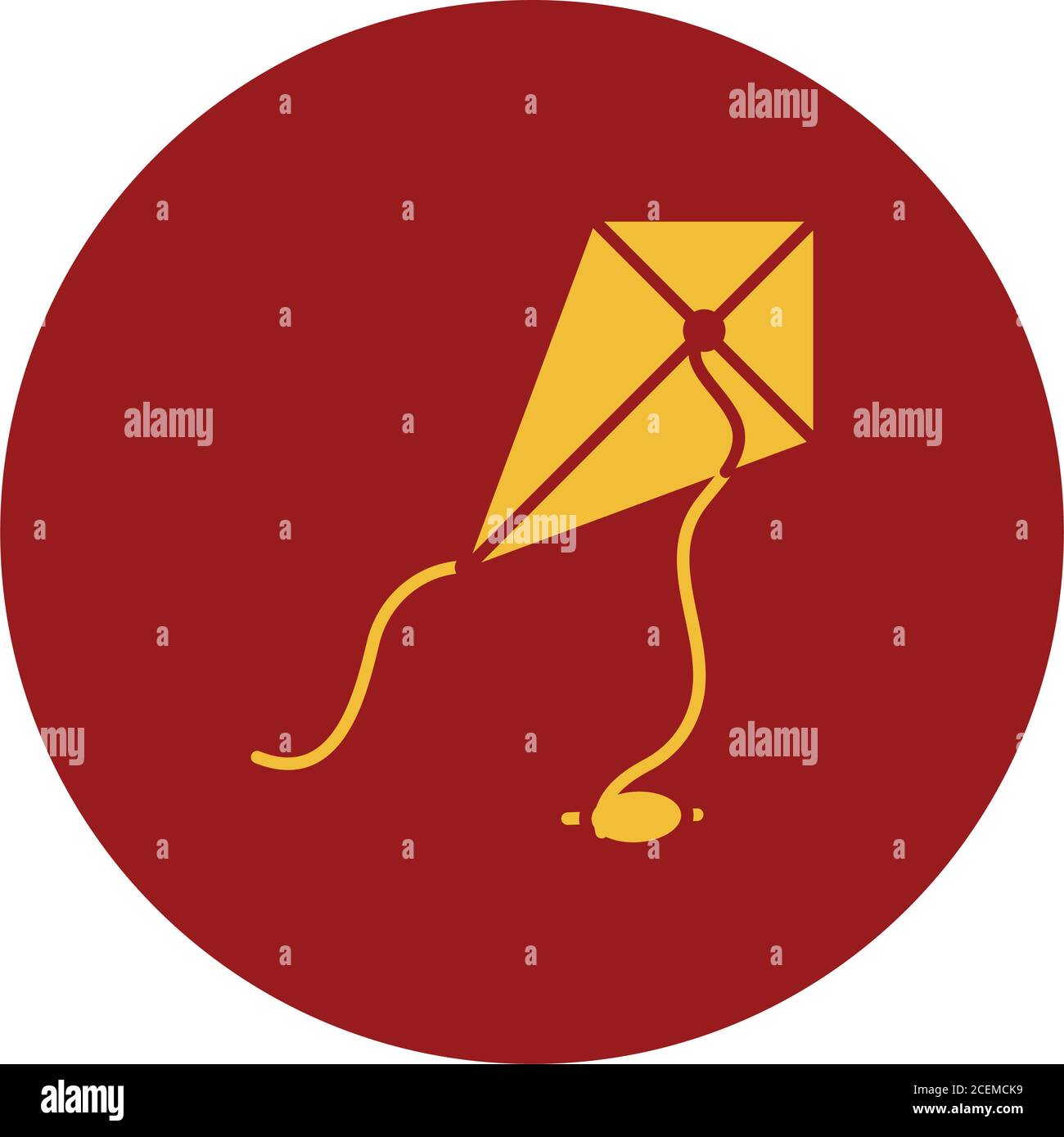 kite icon over white background, block style, vector illustration Stock ...