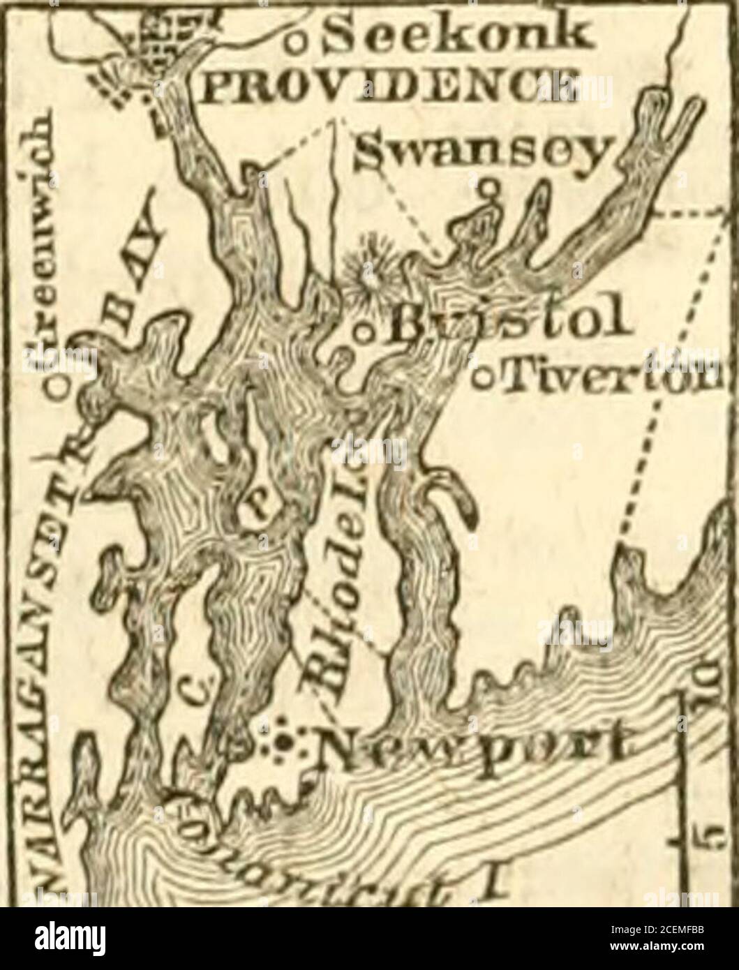 Map of narragansett bay hi-res stock photography and images - Alamy