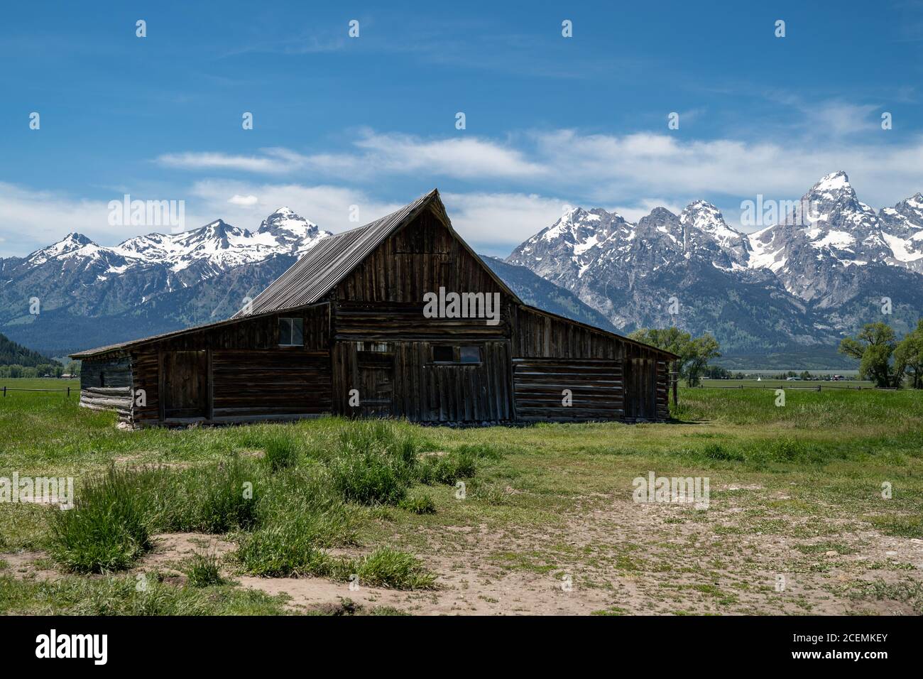 The TA Moulton Barn in Mormon Row, Grand Teton National Park Stock ...