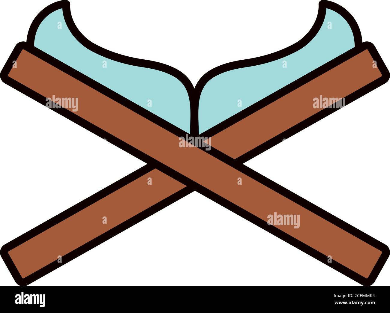 Holy quran on wooden stand icon over white background, line and fill ...