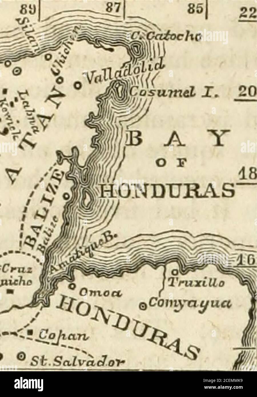 Copan ruins map hi-res stock photography and images - Alamy