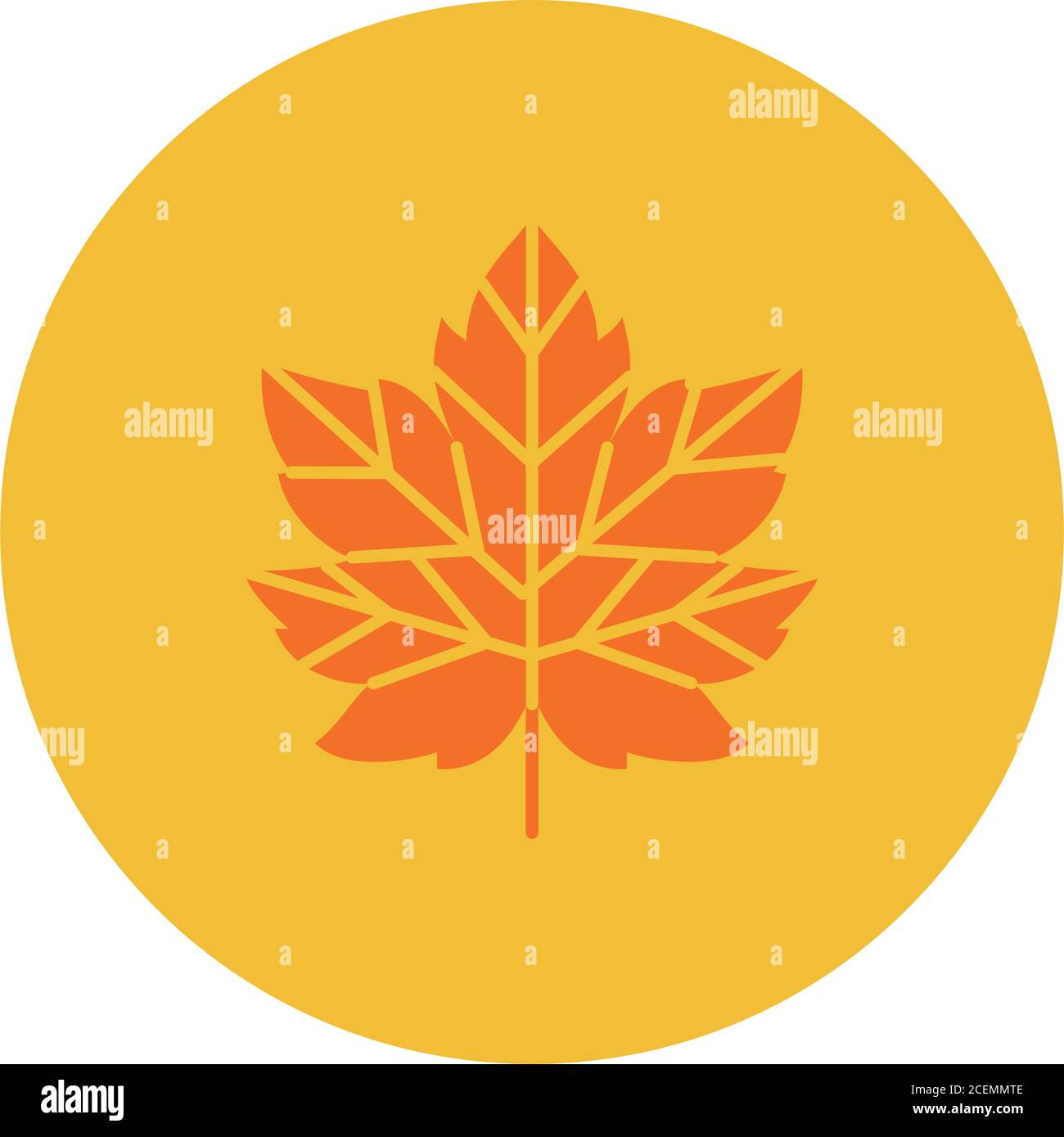 dry leaf icon over white background, block style, vector illustration ...