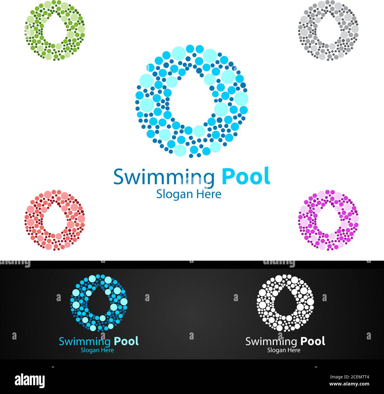 Swimming Pool Service Logo with Cleaning Pool and Maintenance Concept ...