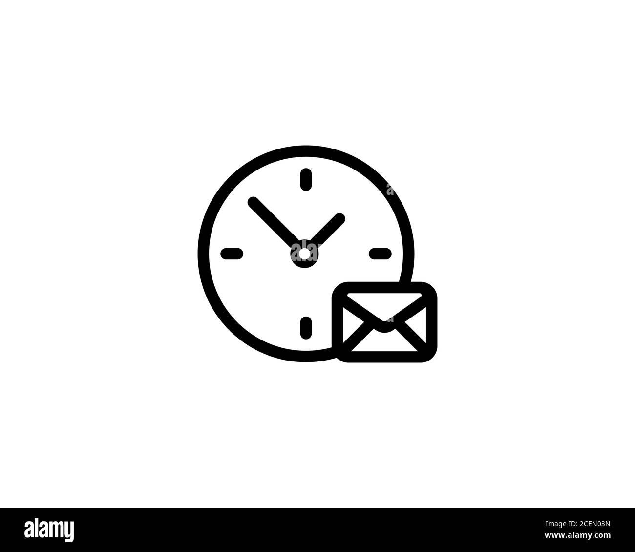 Envelope, lock, mail line icon. Vector on isolated white background ...