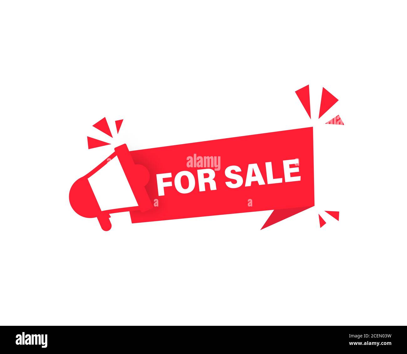 For sale banner icon. Vector on isolated white background. EPS 10 Stock ...