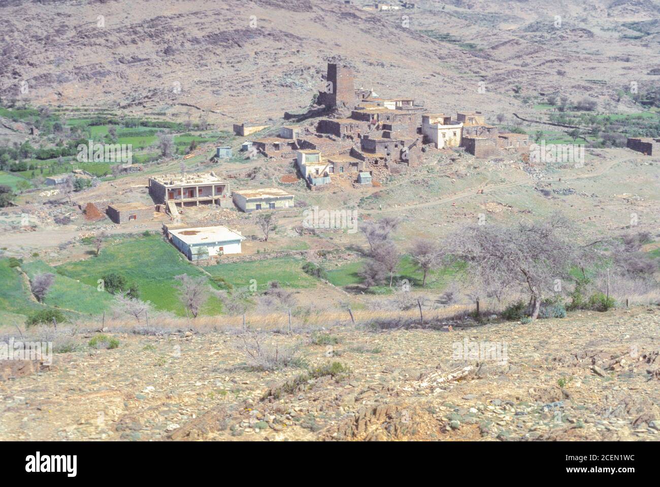 Saudi Arabia. Village and Cultivated Land South of Taif. Photographed ...