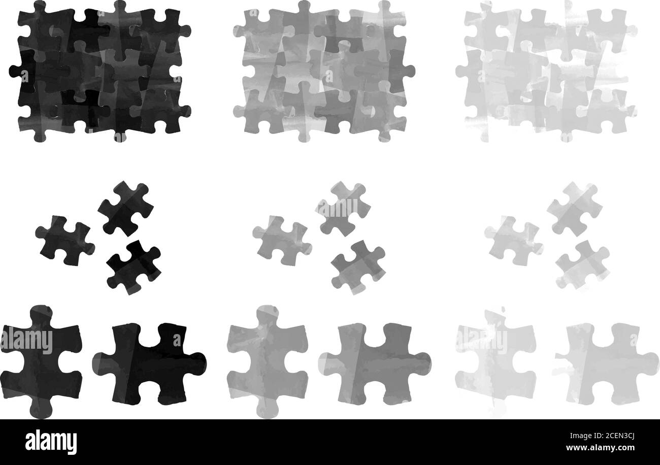 This is a illustration of Watercolor Puzzle Stock Vector Image & Art ...