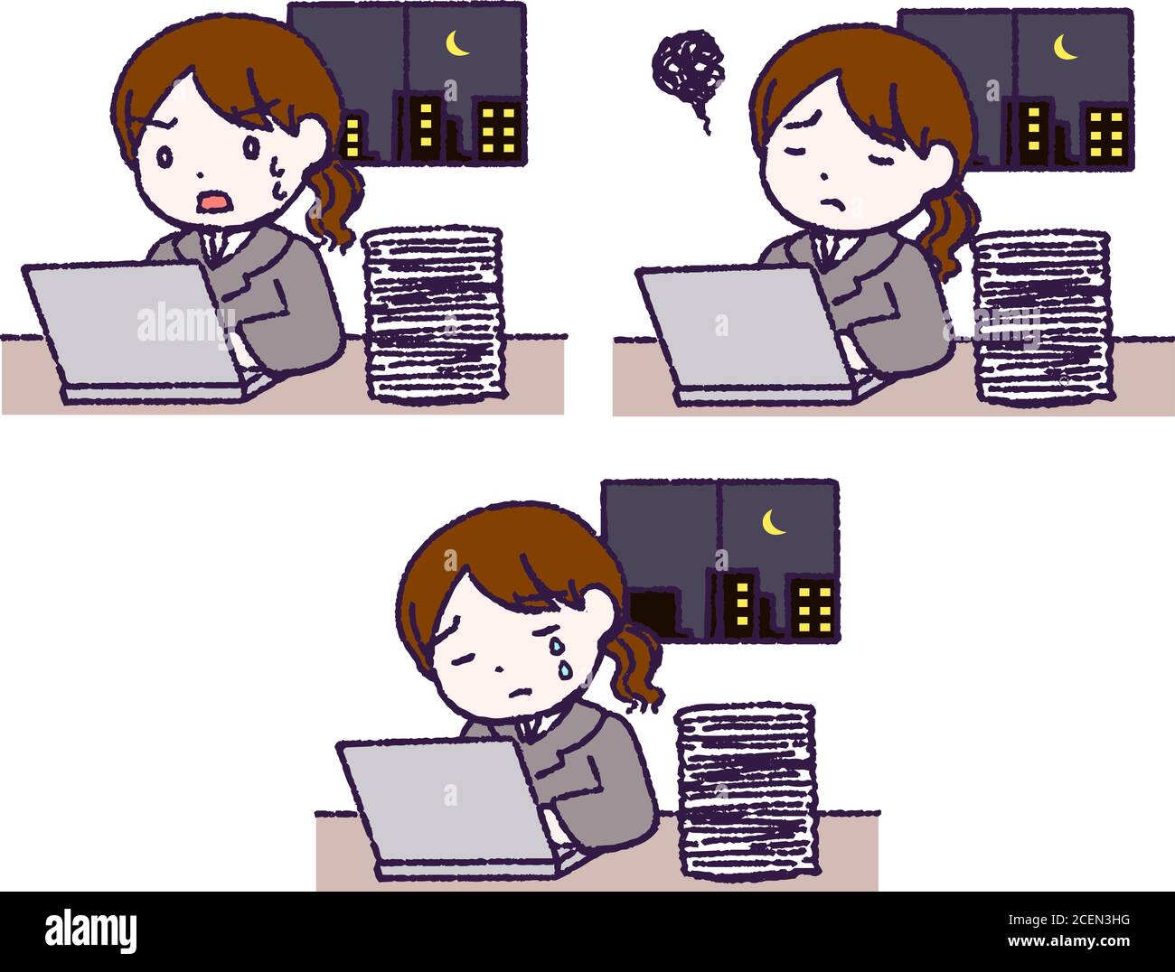 Overtime Stock Vector Images - Alamy