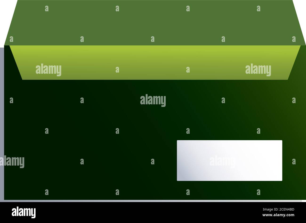 envelope green for sending documents with corporate branding vector ...