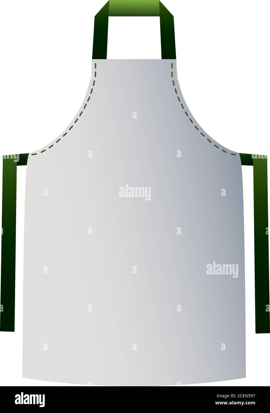 green and white cooking apron with corporate designs vector ...
