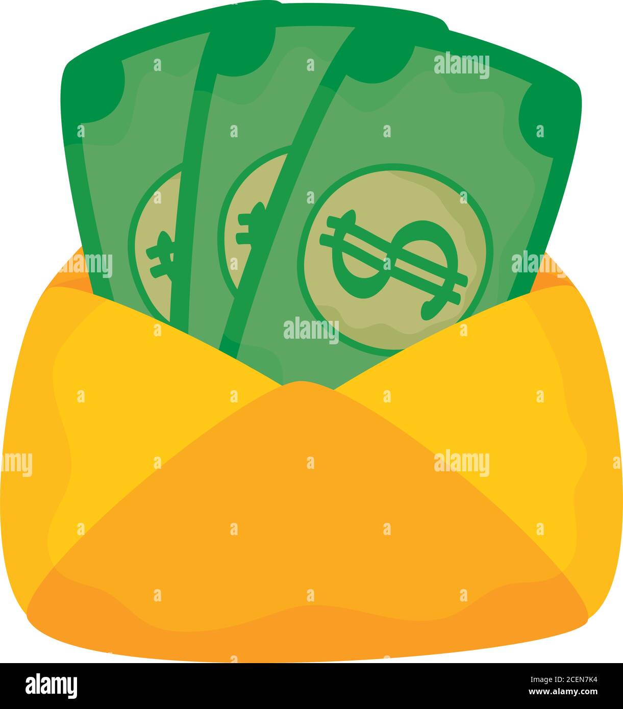Envelope with money inside Stock Vector Images - Alamy