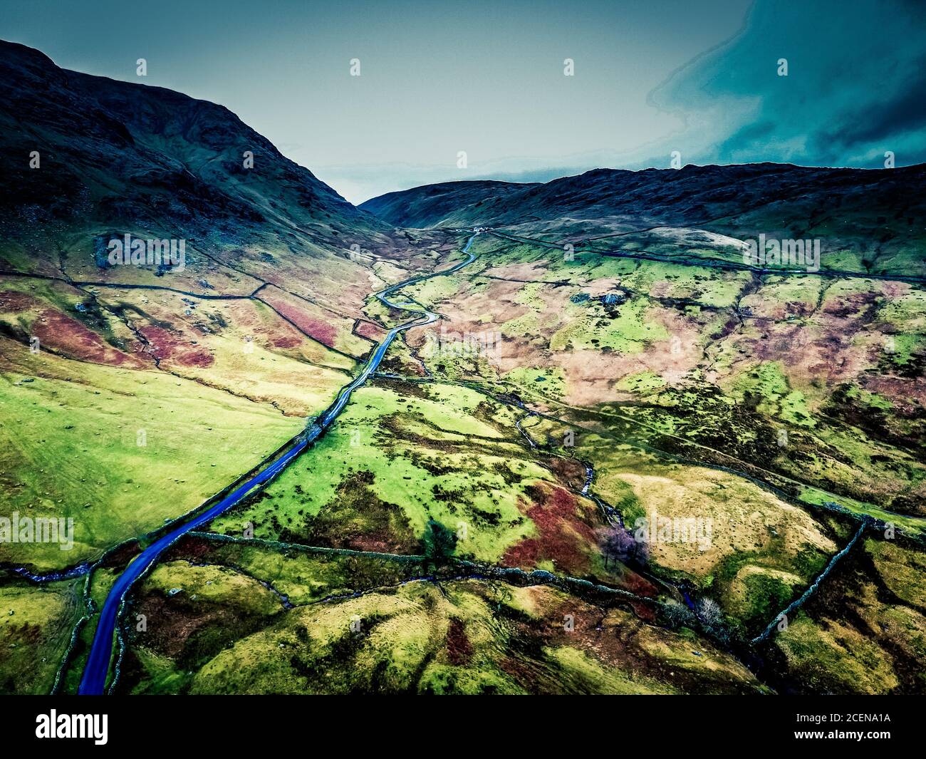 Lake District landscape, forest, lake, mountains, fells Stock Photo - Alamy
