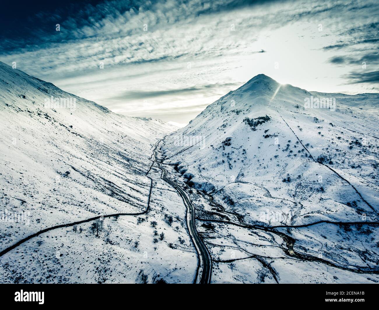 Lake District landscape, forest, lake, mountains, fells Stock Photo - Alamy