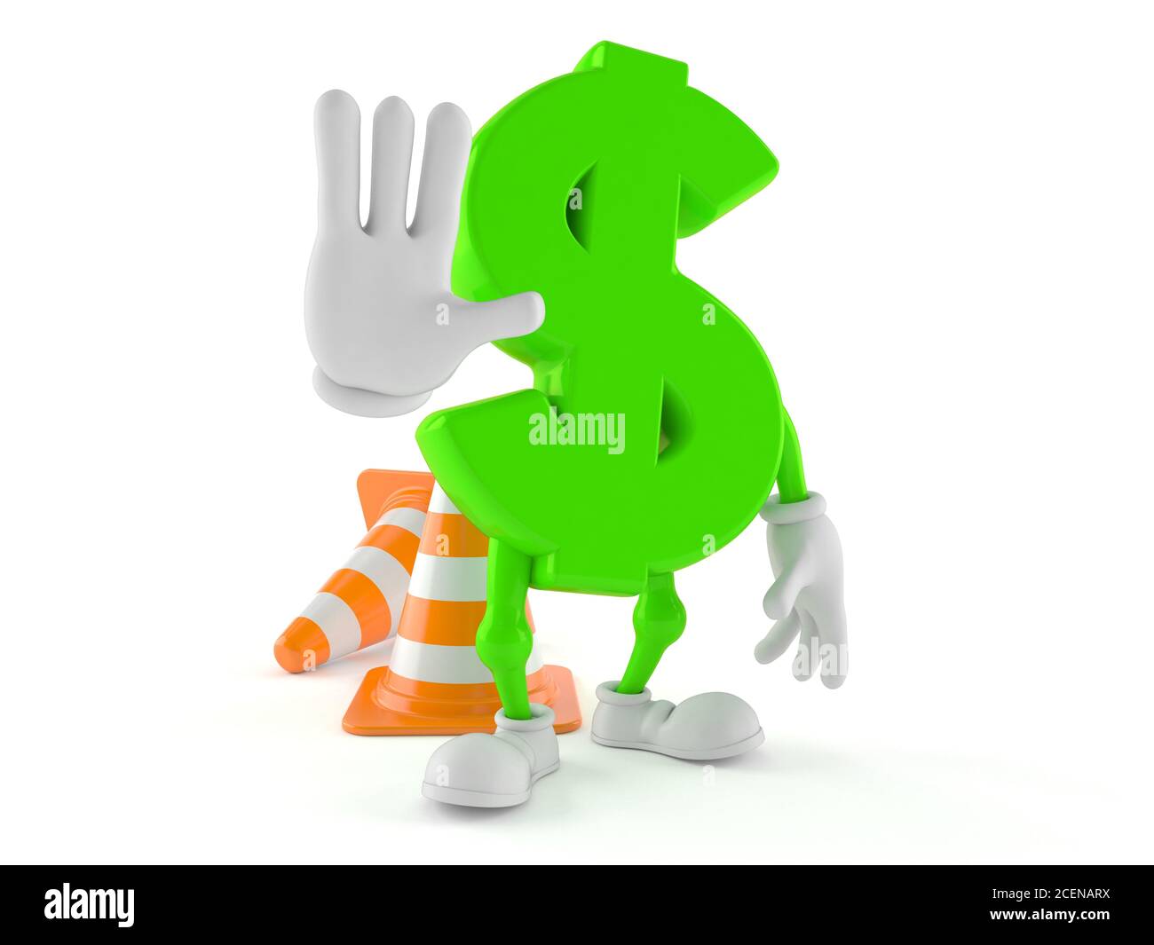 Dollar character isolated on white background Stock Photo - Alamy