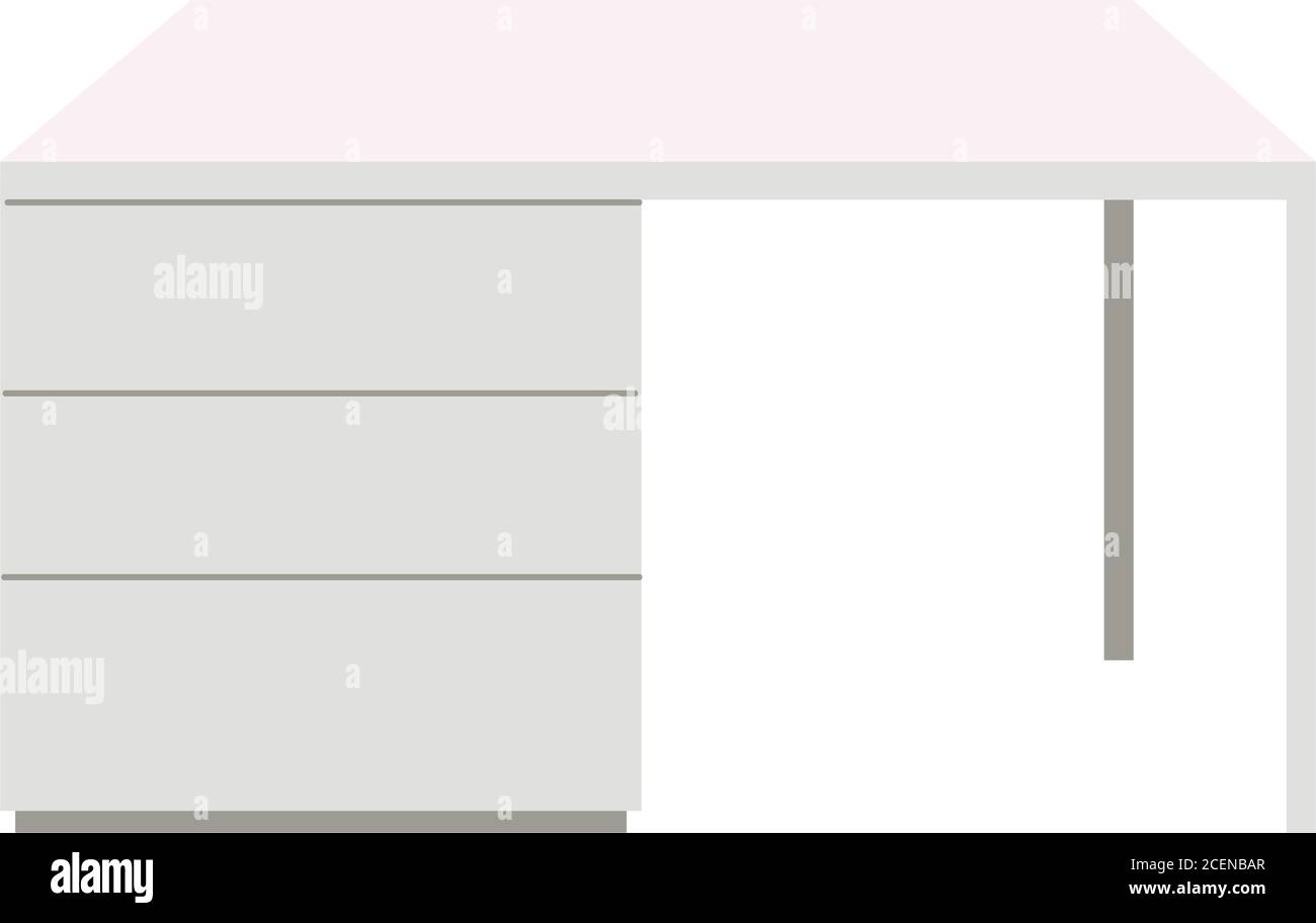 light wood kitchen countertops with drawers vector illustration design ...