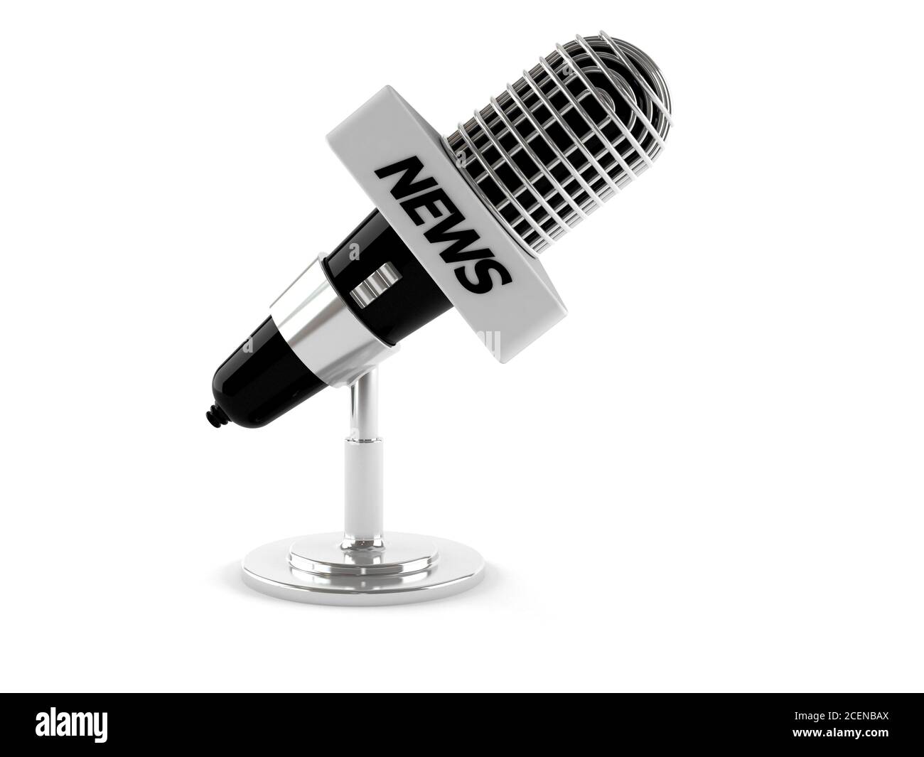 Radio microphone isolated on white background Stock Photo - Alamy