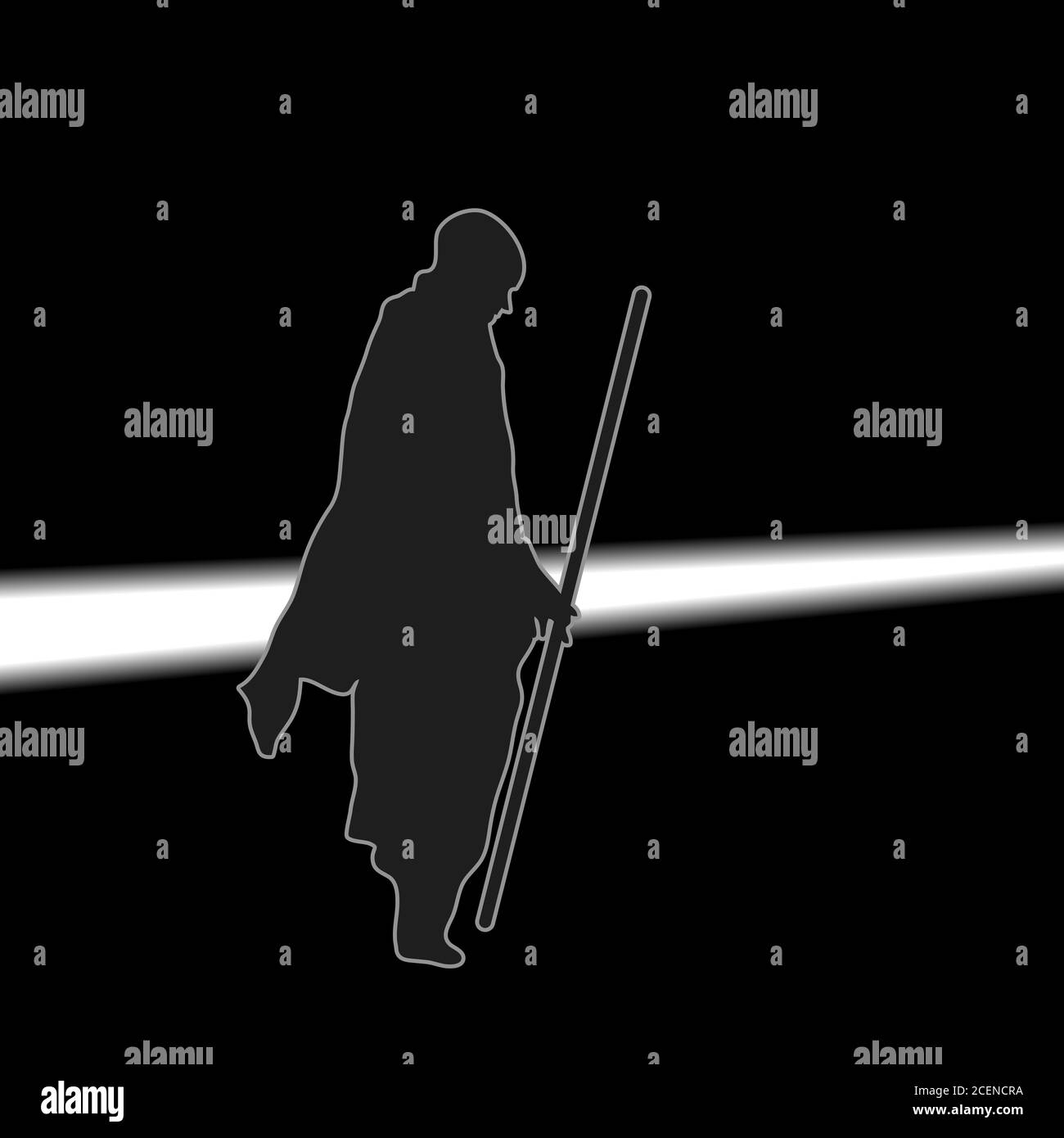 A Chinese Monk Fighter Holding A Club Stock Vector Image & Art - Alamy