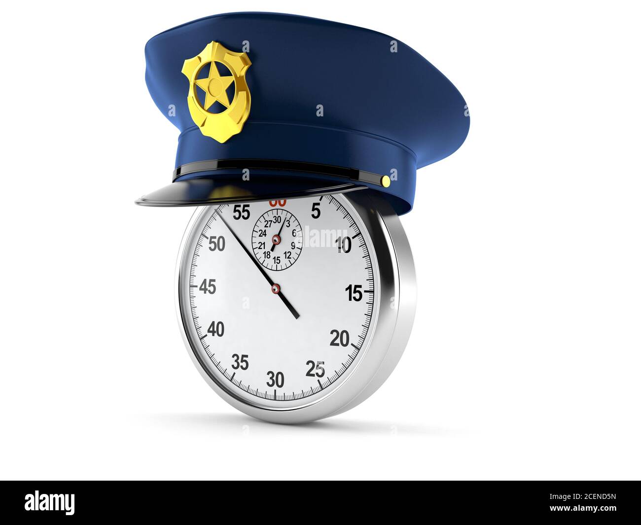 Fast police concept isolated on white background Stock Photo - Alamy