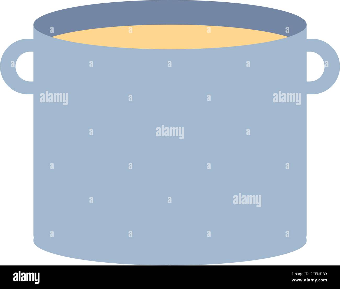 big silver pot with soup vector illustration design Stock Vector Image ...
