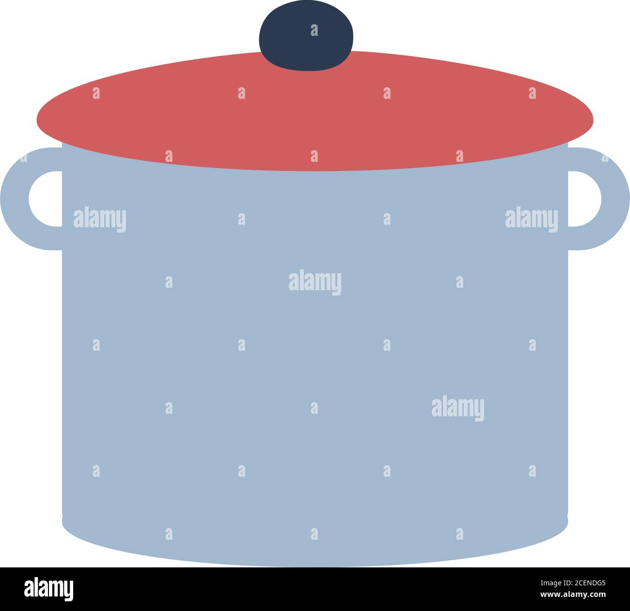 big silver pot with red lit vector illustration design Stock Vector ...