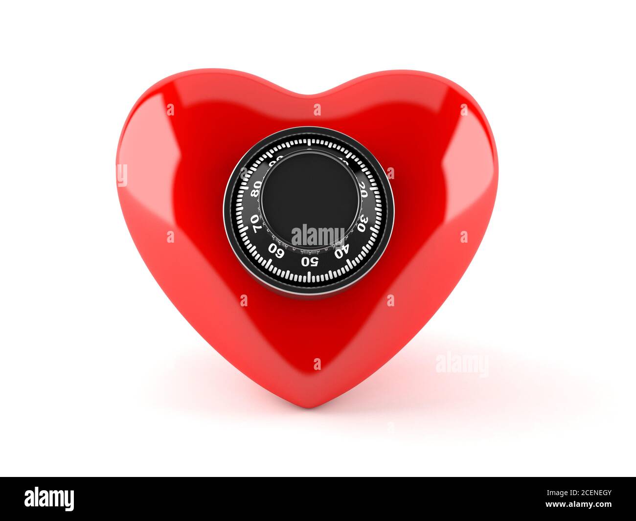 Heart with combination lock isolated on white background Stock Photo ...