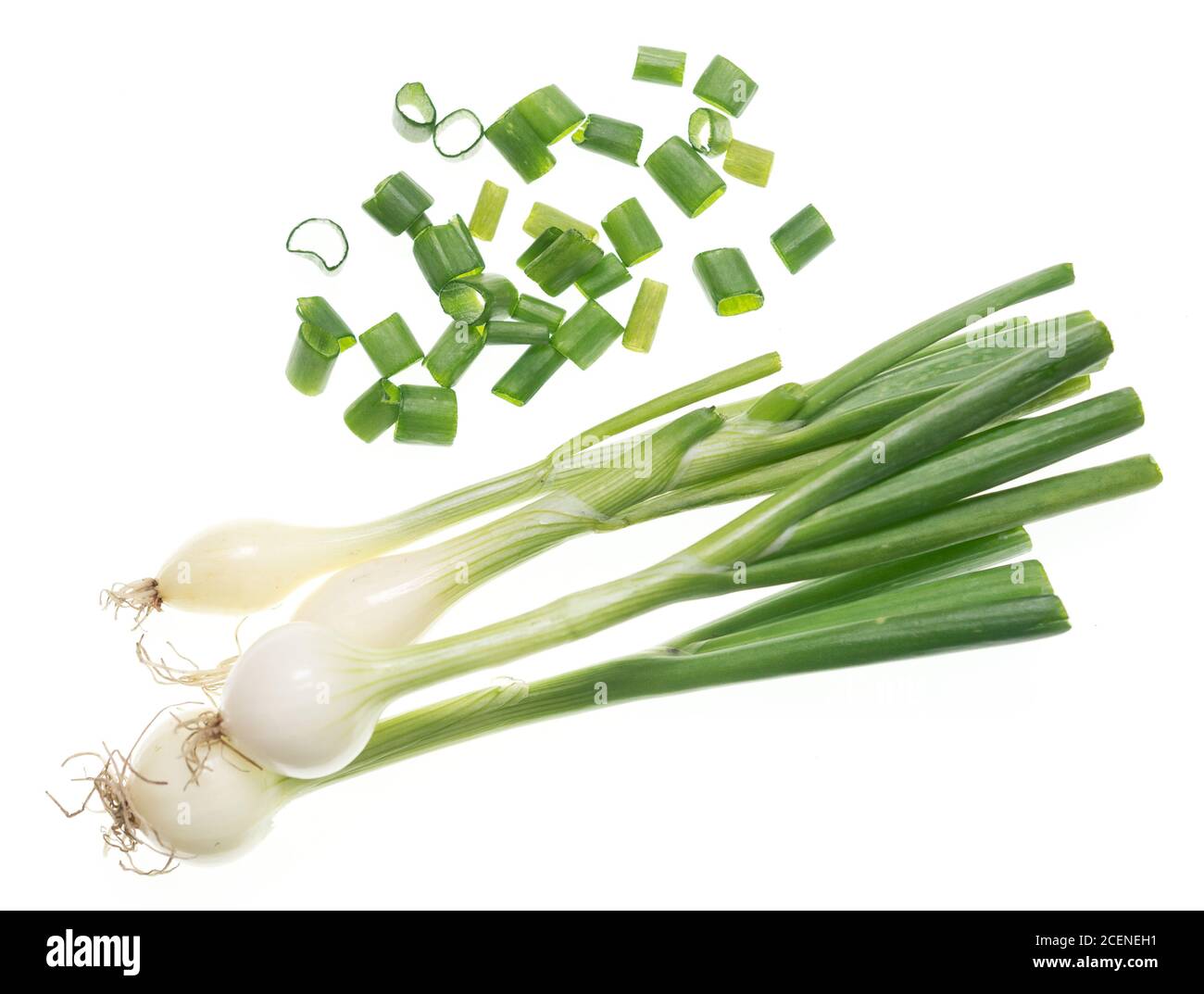 Green onion isolated on white background Stock Photo - Alamy