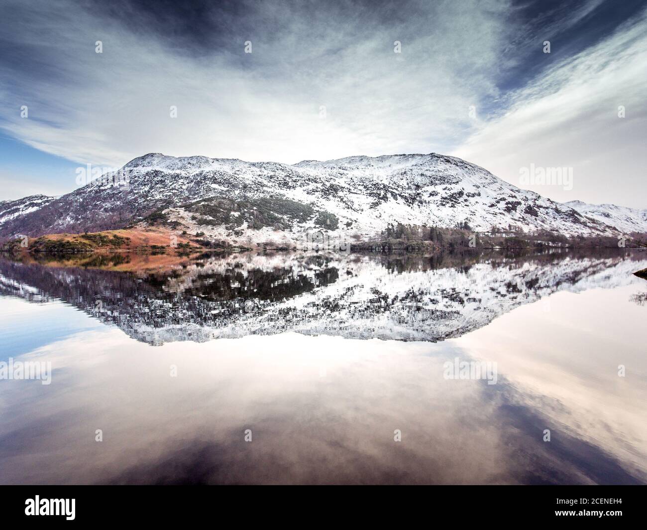 Lake District landscape, forest, lake, mountains, fells Stock Photo - Alamy