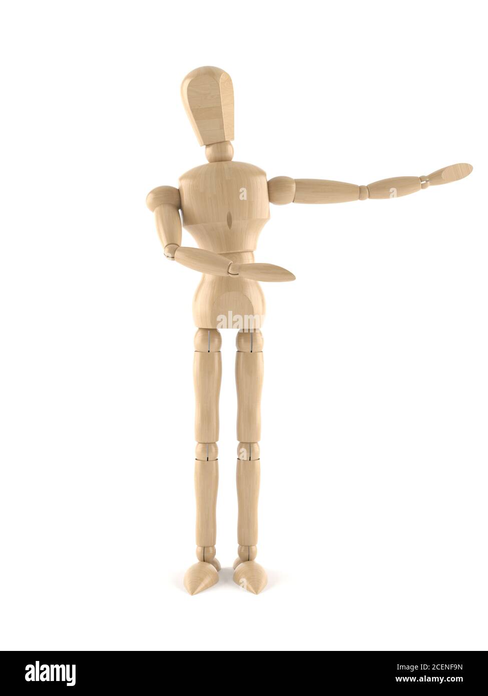 Wooden dummy isolated on white background Stock Photo - Alamy