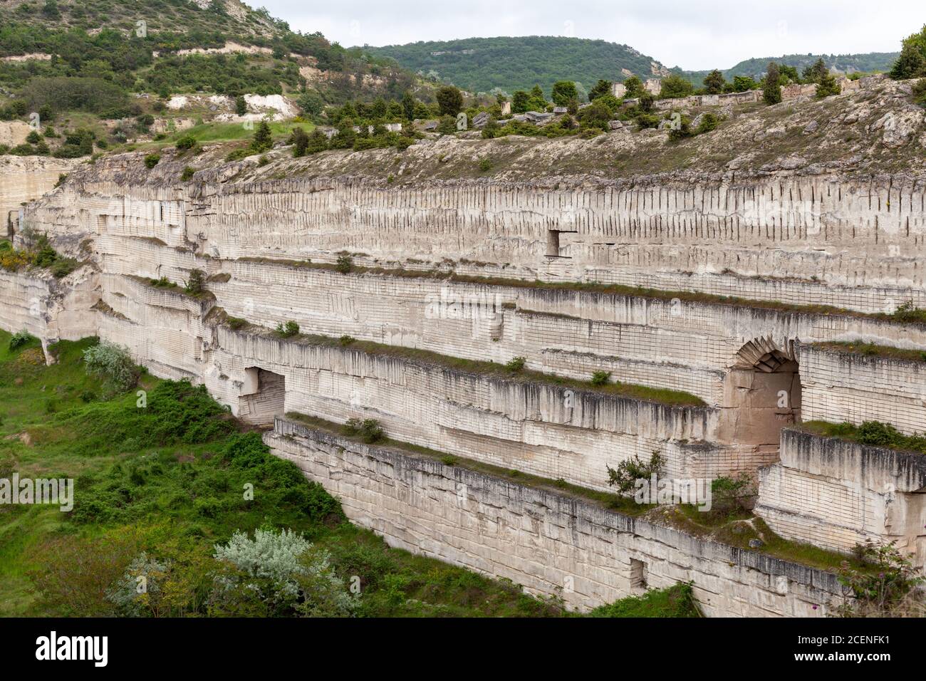 Inkerman Quarry landscape. Landmark of the village of Inkerman and ...
