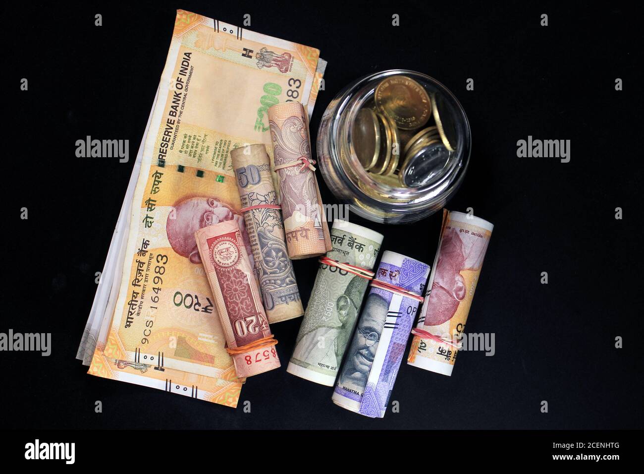 Old money notes and coins hi-res stock photography and images - Alamy