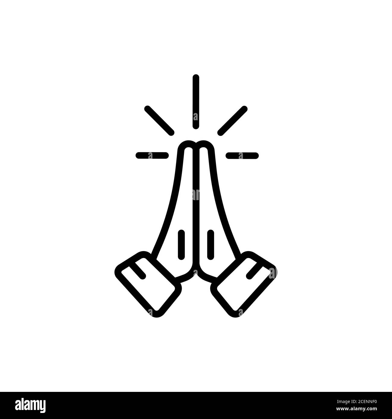 Folded hands icon hi-res stock photography and images - Alamy
