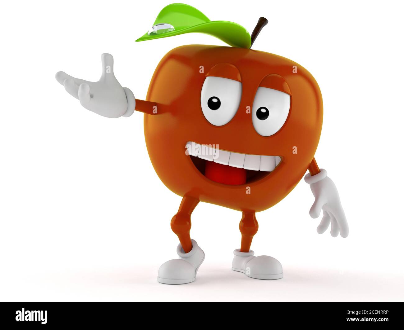 Apple toon isolated on white background Stock Photo - Alamy