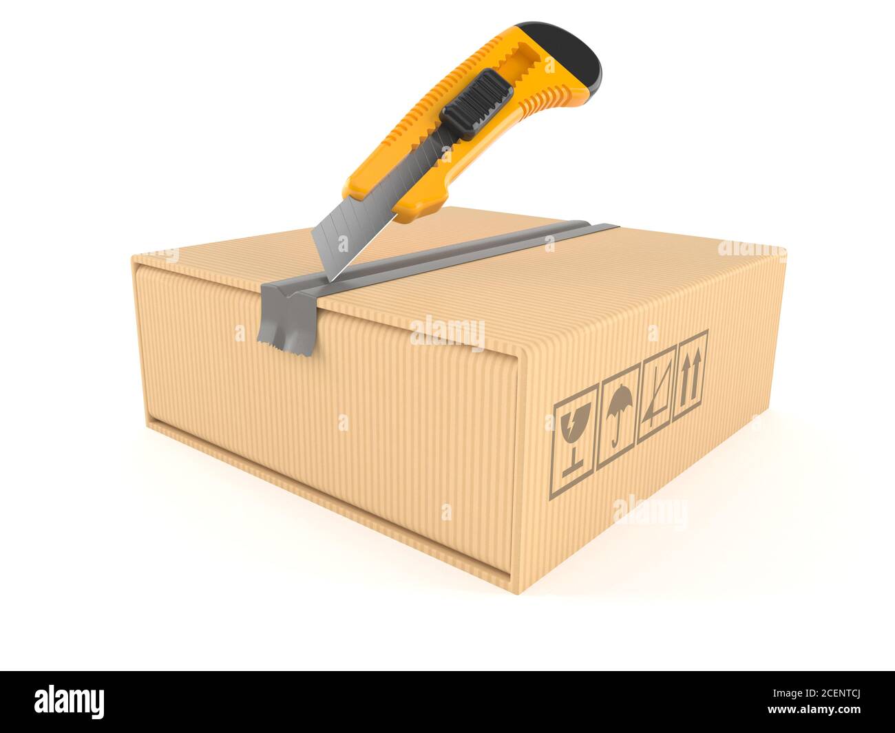 Package with razor blade isolated on white background Stock Photo - Alamy