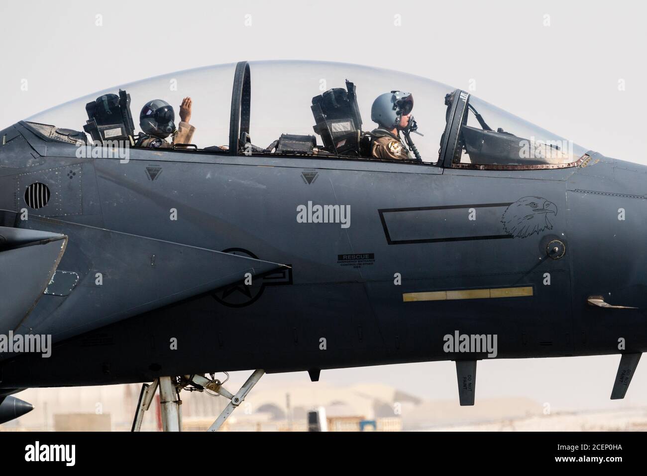 The Commander of the Qatar Emiri Air Force (QEAF), Staff MG Pilot Salem ...