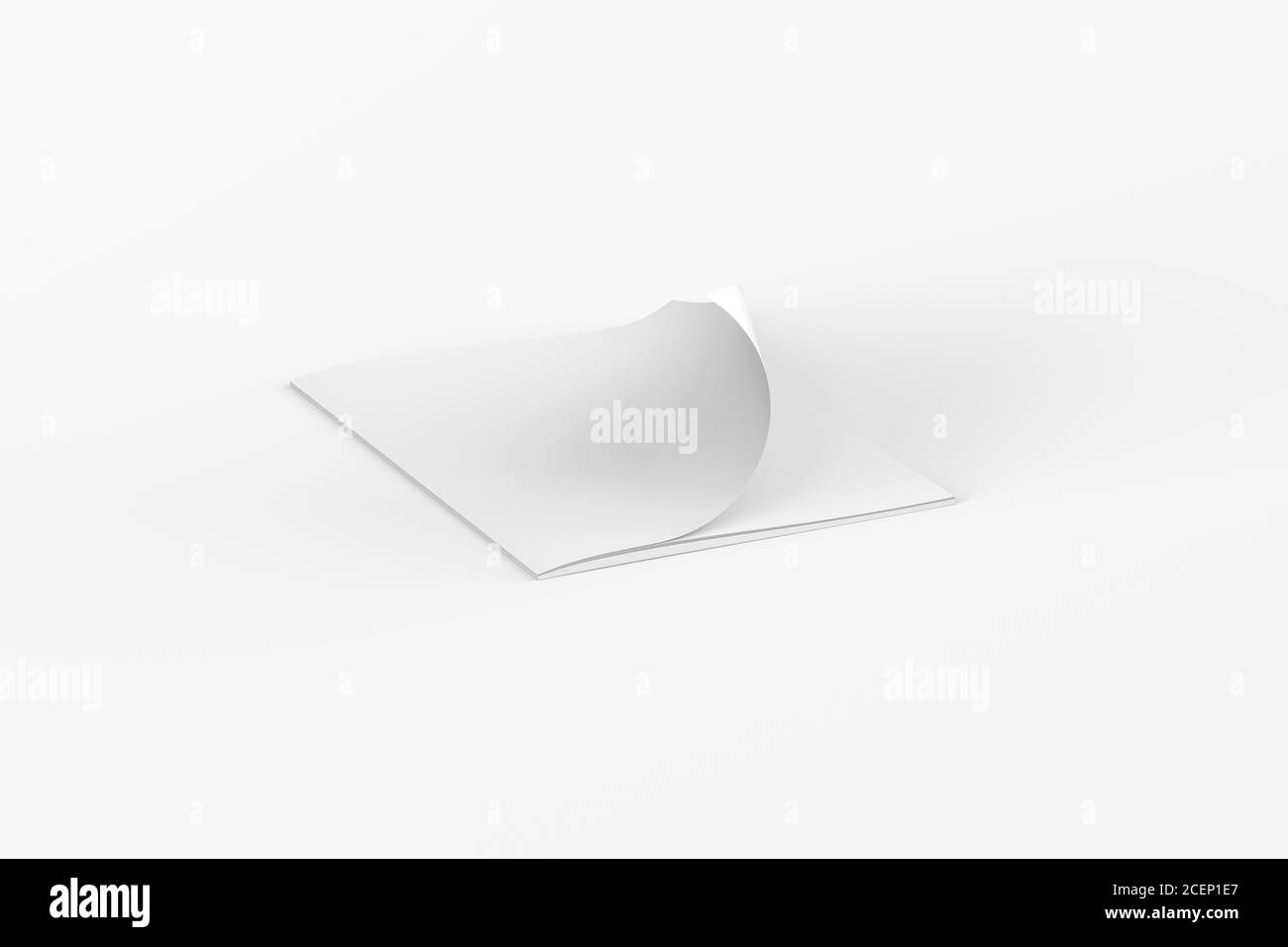 Blank magazine in A4 size on white background - magazine with folded ...