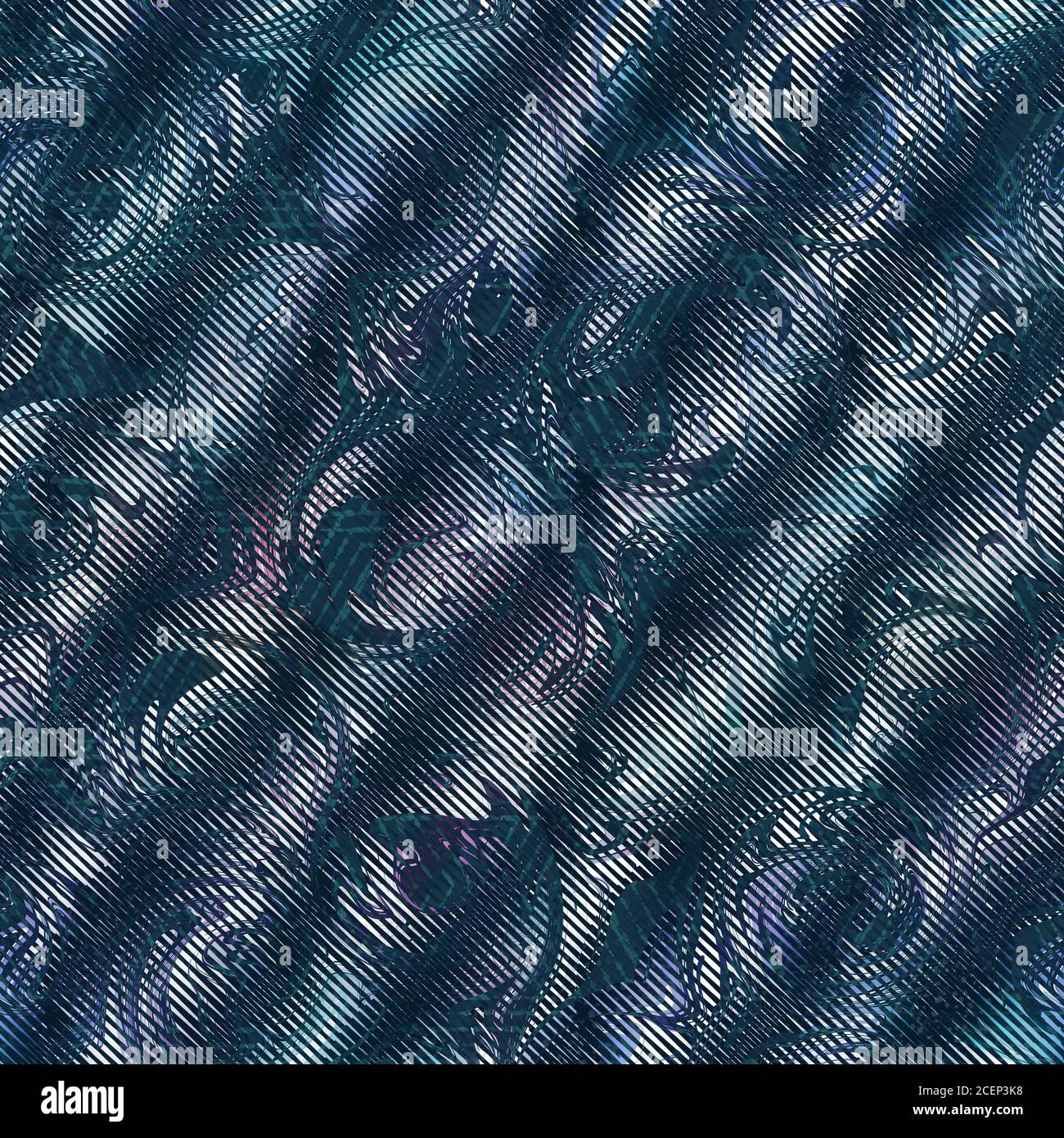 Lux navy and white iridescent geo seamless pattern Stock Photo - Alamy