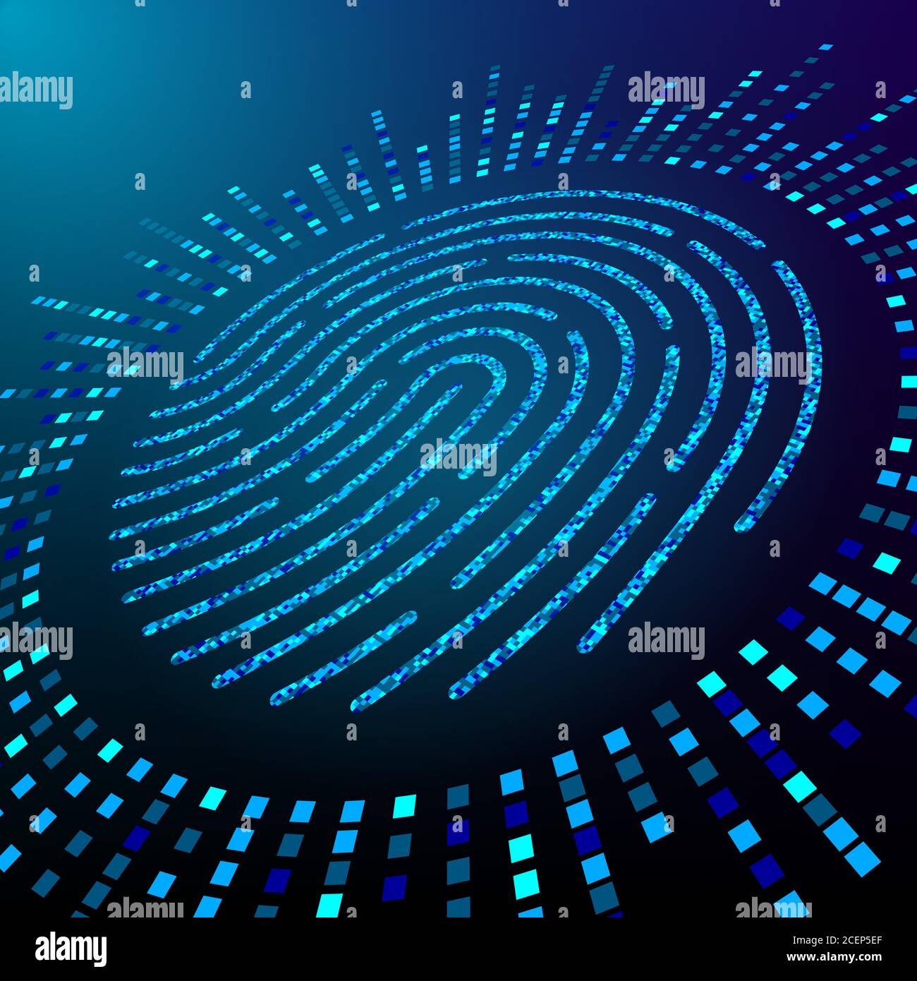 Big data fingerprint visualization. Processing information for personal ...
