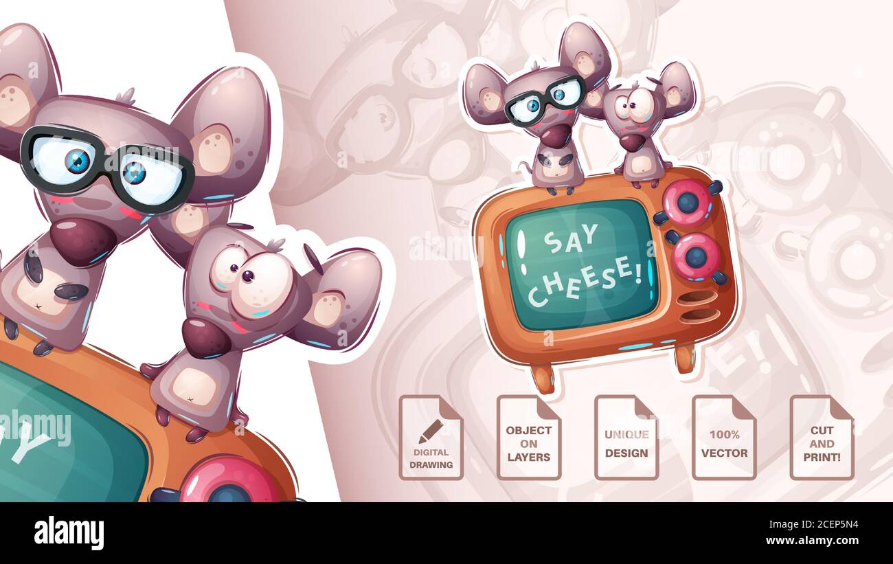 Show tv rat - cute sticker Stock Vector Image & Art - Alamy