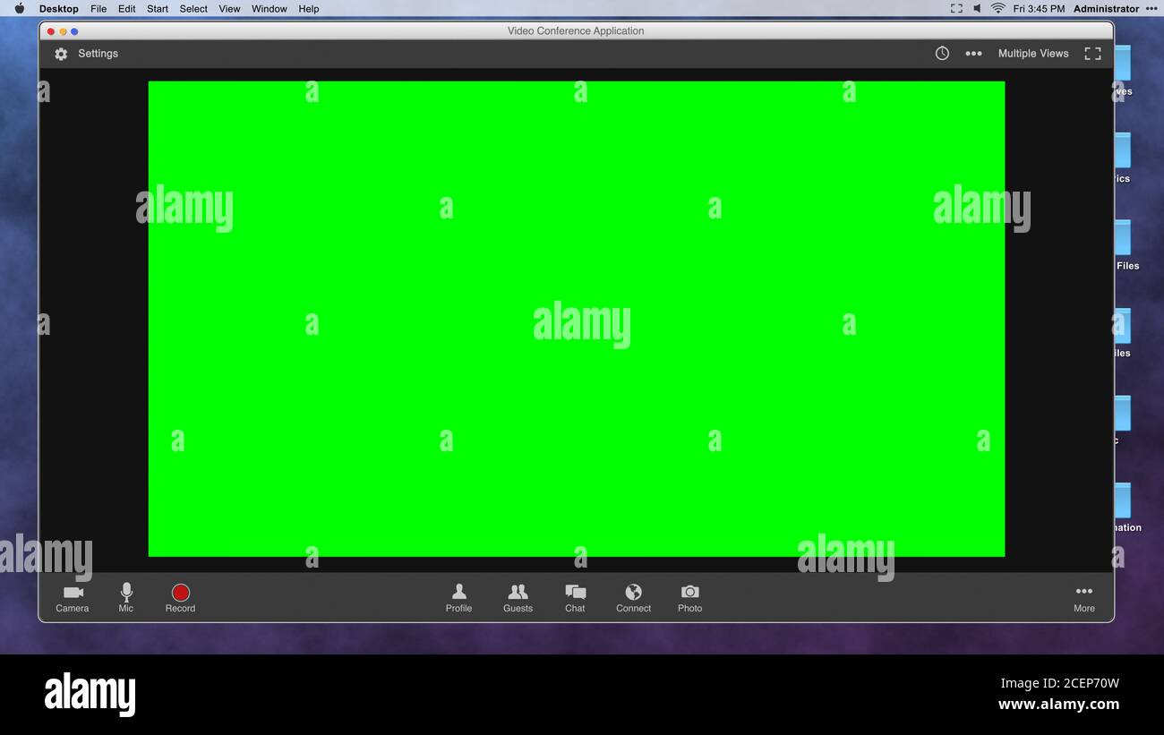 Generic Video Conferencing Interface with Green Screen Frame for ...