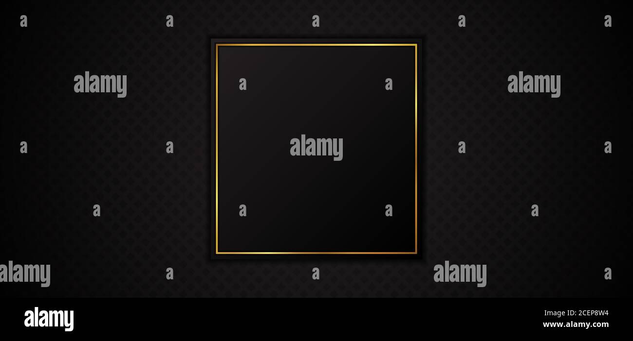 Luxury black design square shape frame pattern background. vector ...